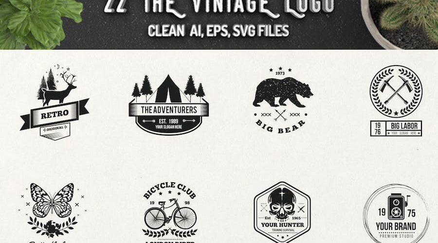24 Collections of Best Vintage Logos