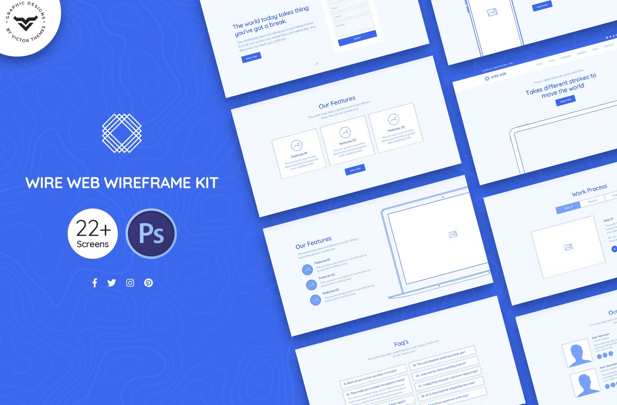 40 Free Web & App Wireframes - Inspiration & Productivity for Everyone