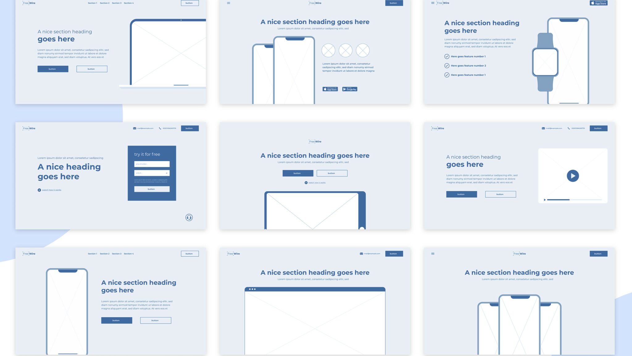 40 Free Web & App Wireframes - Inspiration & Productivity for Everyone