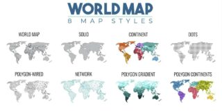 30 Free World Map Vector Collection