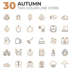 30 Free Autumn Icons pack - Inspiration & Productivity for Everyone
