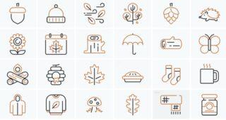 30 Free Autumn Icons pack - Inspiration & Productivity for Everyone