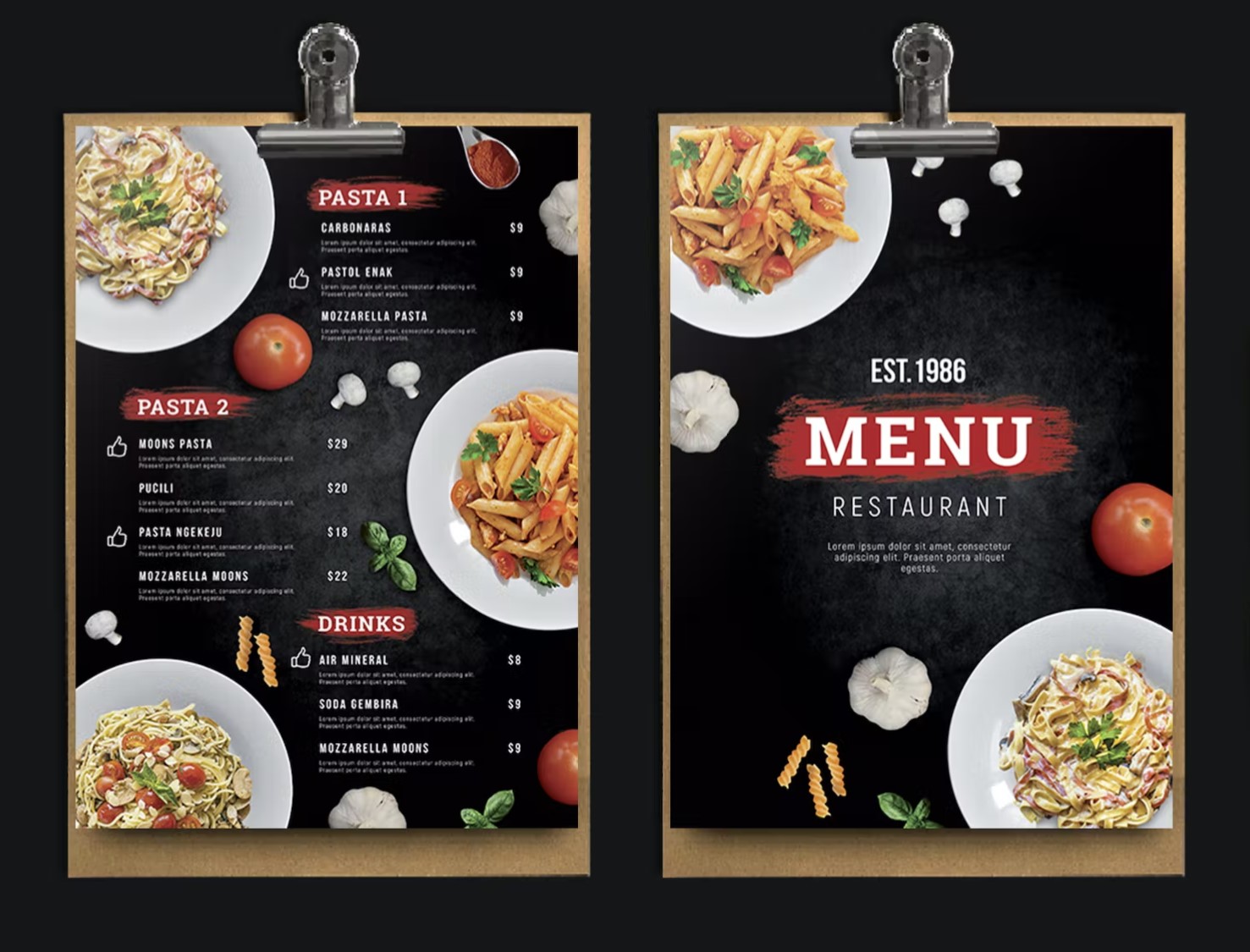 22 Beautiful Free Restaurant Menus Design Templates - Inspiration ...