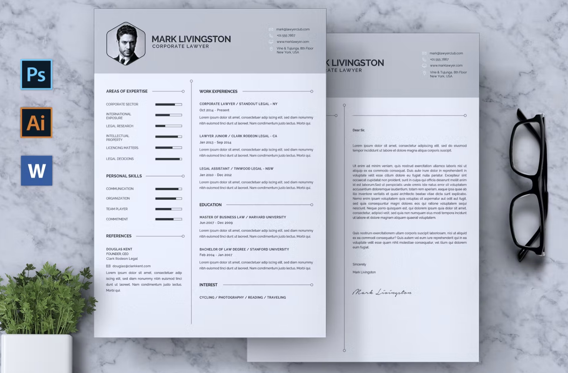 30 Beautiful & Free Resume Templates - Inspiration & Productivity for ...