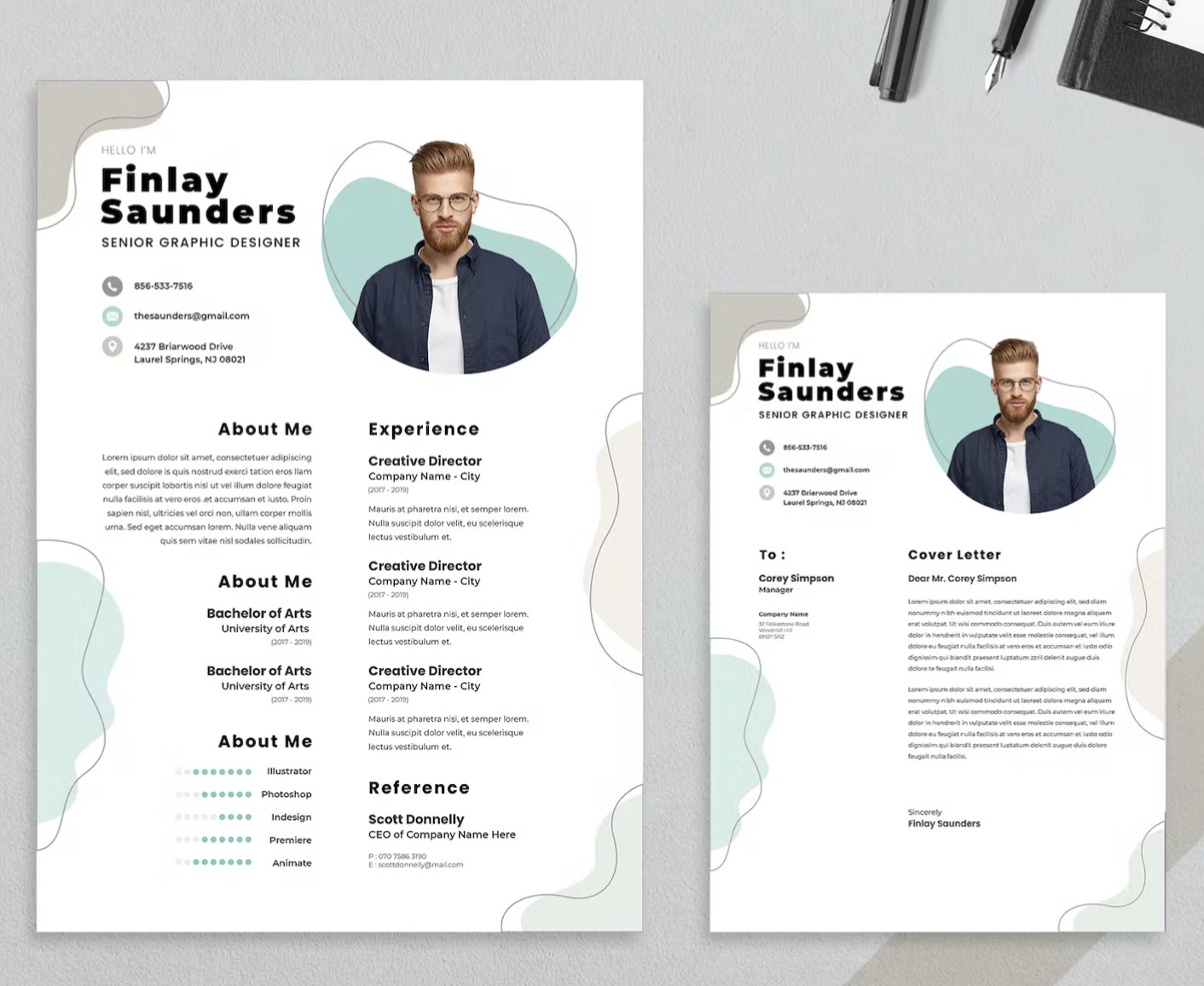 30 Beautiful & Free Resume Templates - Inspiration & Productivity for ...
