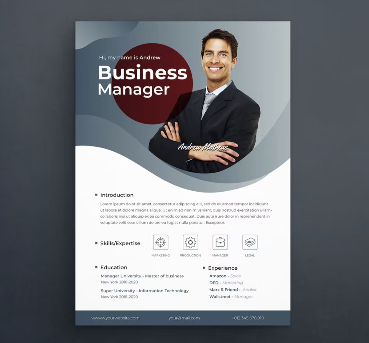 30 Beautiful & Free Resume Templates - Inspiration & Productivity for ...