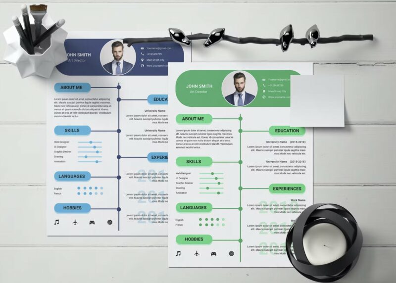 30 Beautiful & Free Resume Templates - Inspiration & Productivity for ...