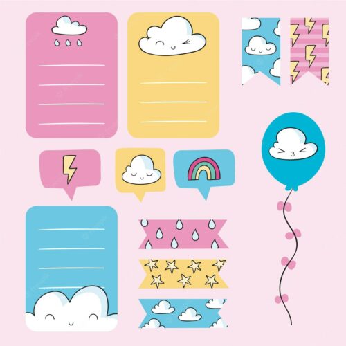25 Free Colorful sticky note set - Inspiration & Productivity for Everyone