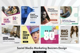 30 Free & Best Social Media Design Kit Templates