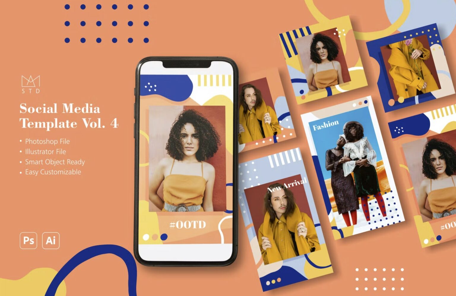 30 Free & Best Social Media Design Kit Templates