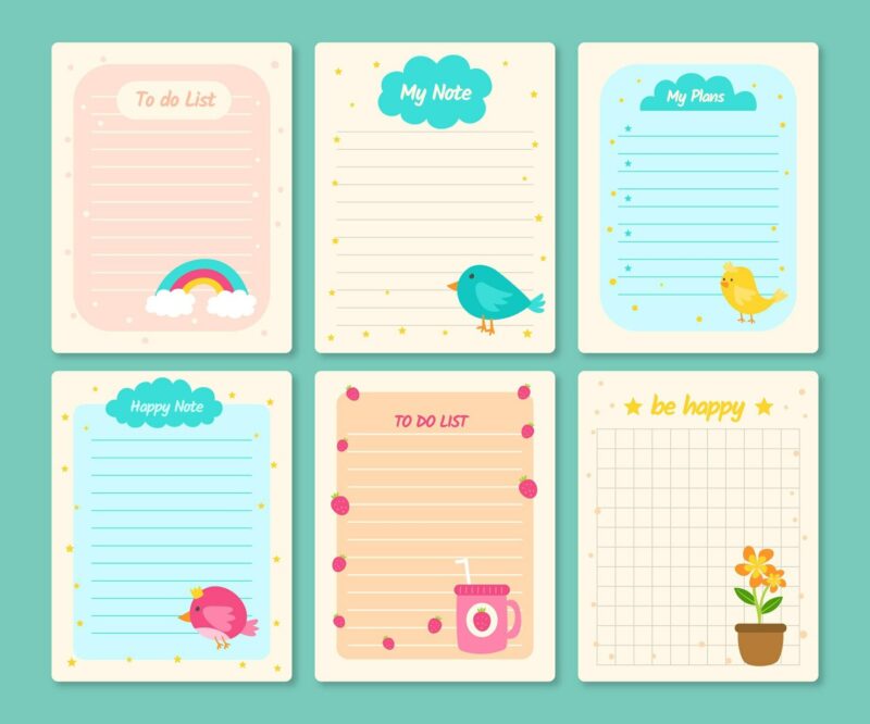 25 Free Colorful sticky note set - Inspiration & Productivity for Everyone