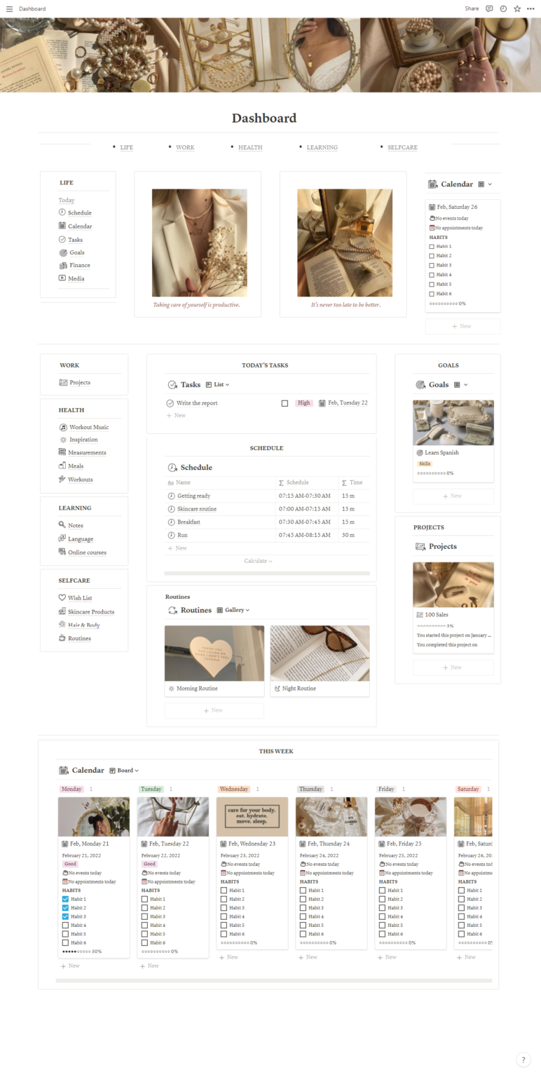35 Notion Templates to get Inspired by - Inspiration & Productivity for ...