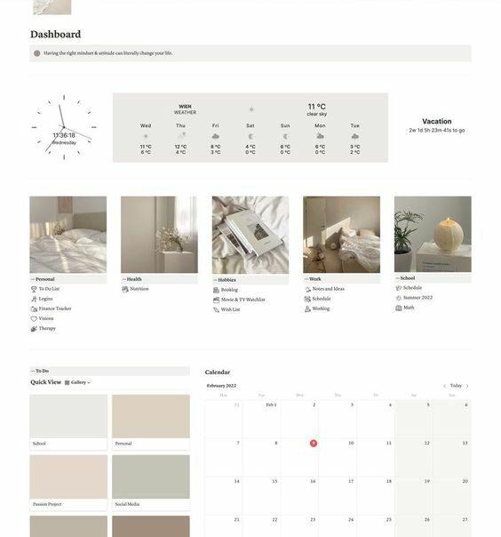Notion Template Inspiration