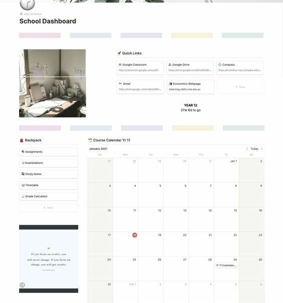 Notion Template Inspiration
