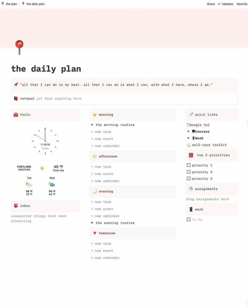 35 Notion Templates to get Inspired by - Inspiration & Productivity for ...