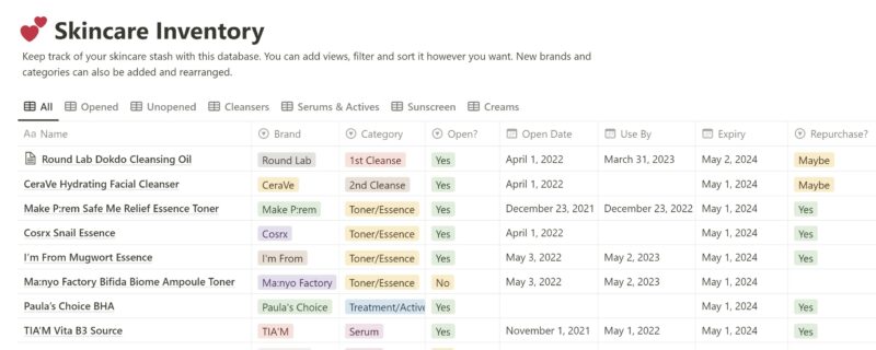 70 Personal Notion Templates to Organize Your Life - Inspiration ...