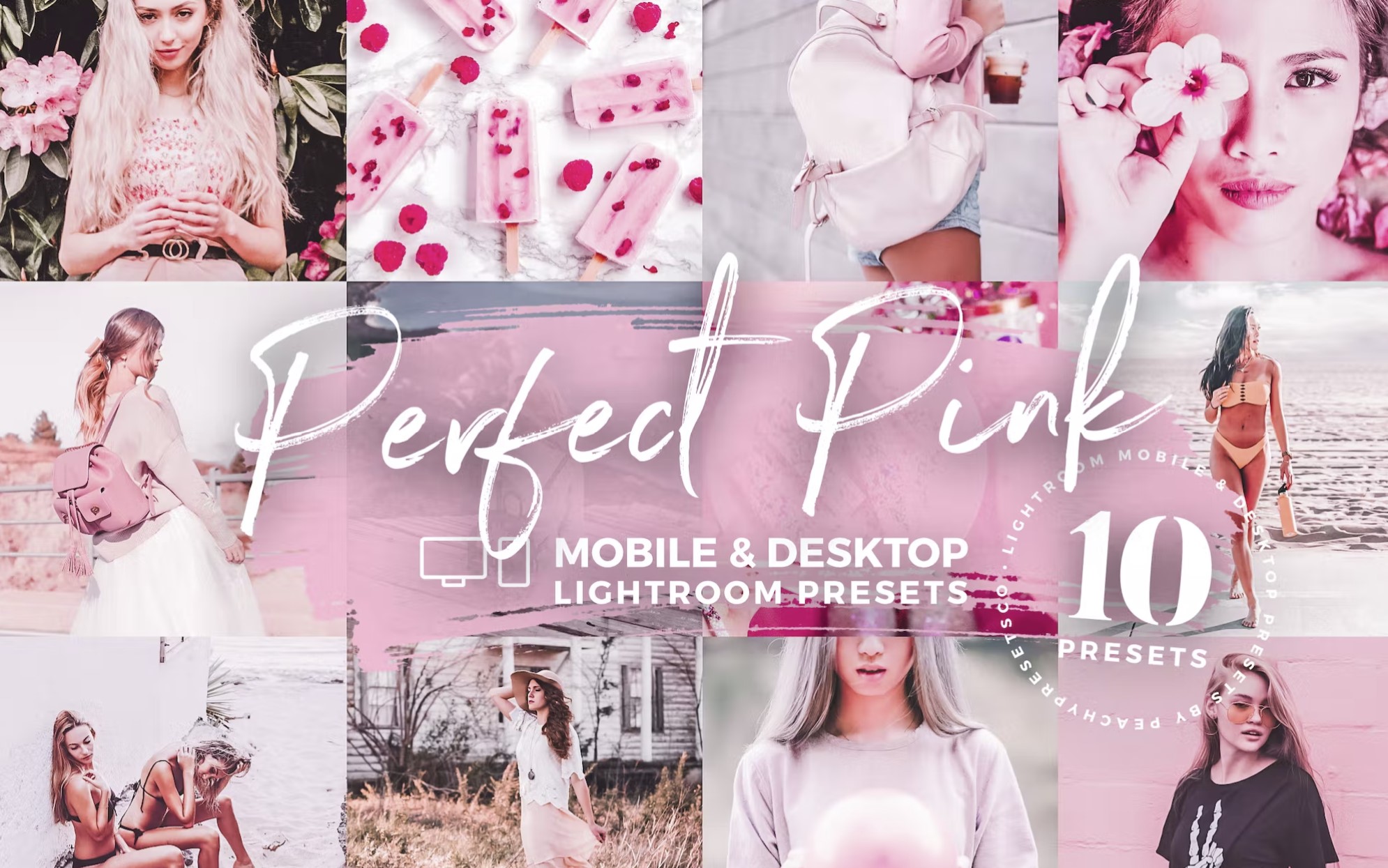 15 stunning pink Lightroom presets