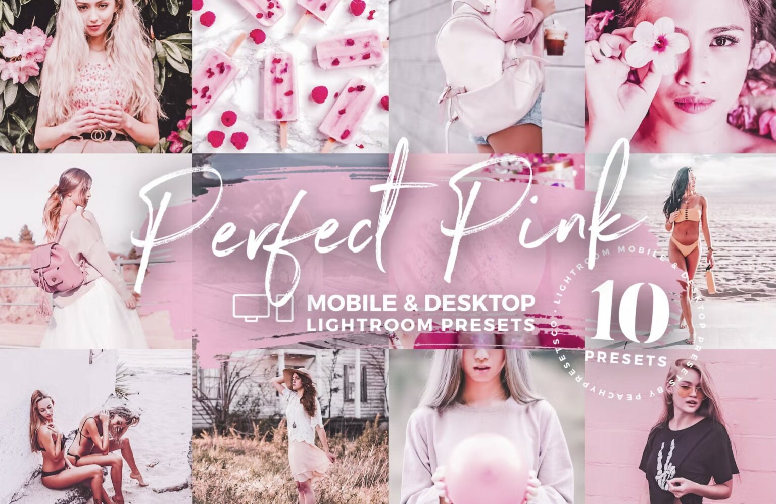 15 stunning pink Lightroom presets