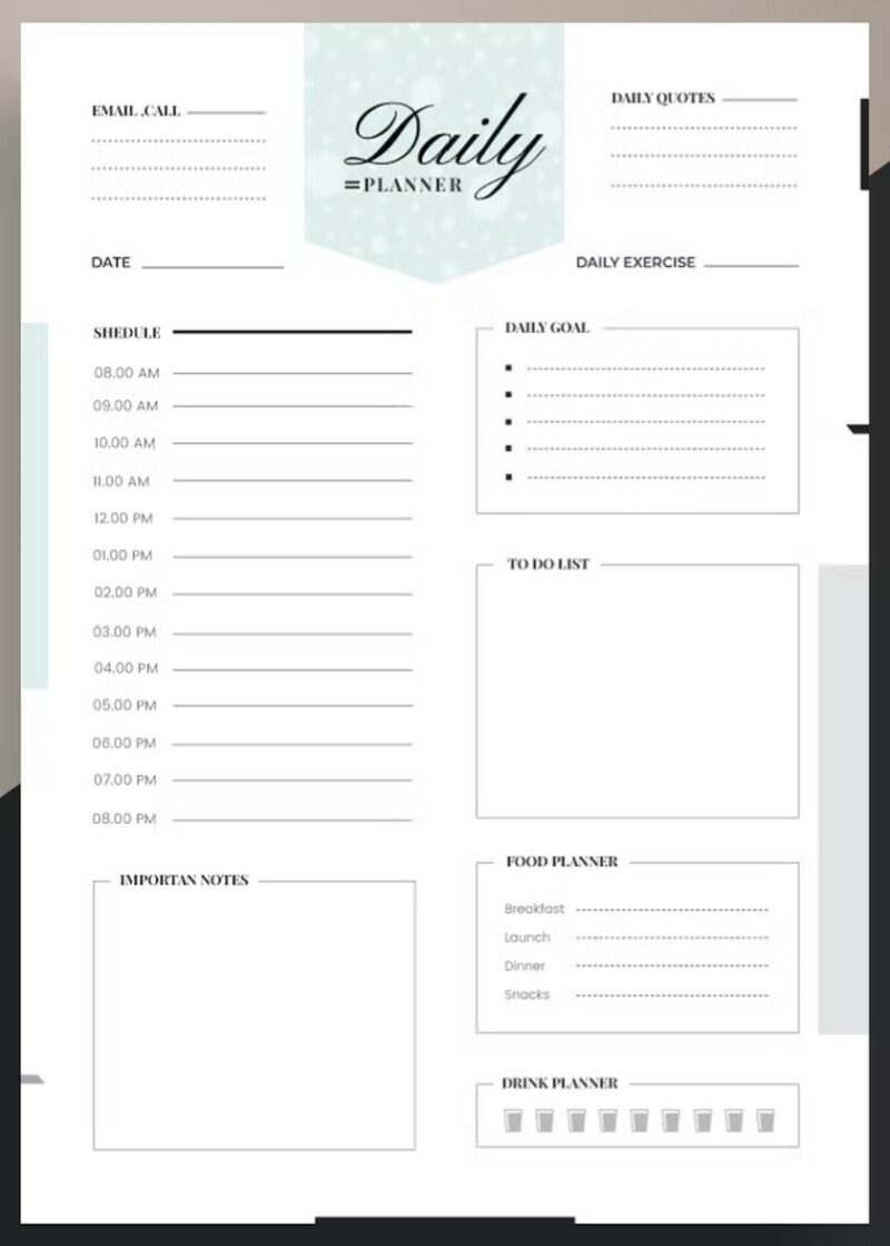 16 Best Printable Daily Planner - Inspiration & Productivity for Everyone
