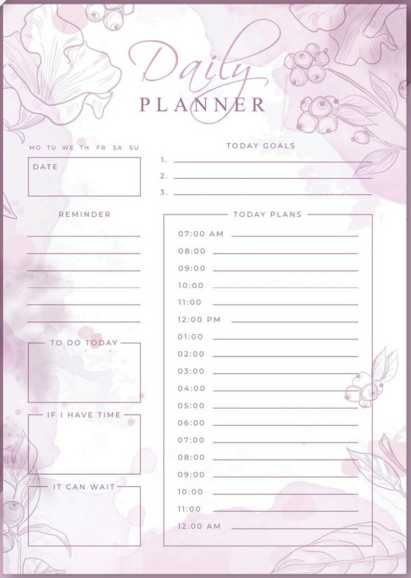 16 Best Printable Daily Planner - Inspiration & Productivity for Everyone