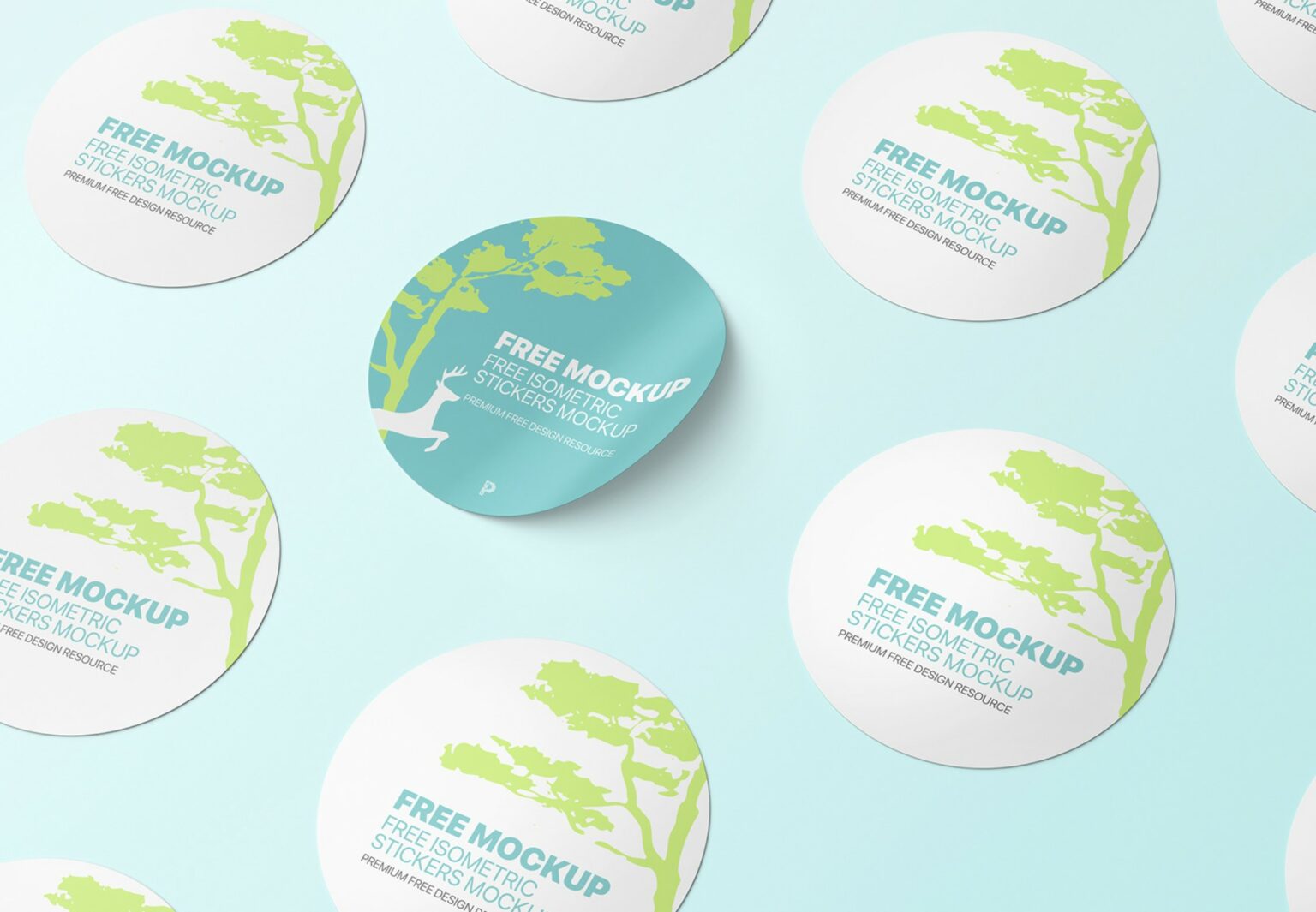 20 Free Sticker Mockup Templates