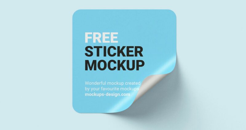 20 Free Sticker Mockup Templates