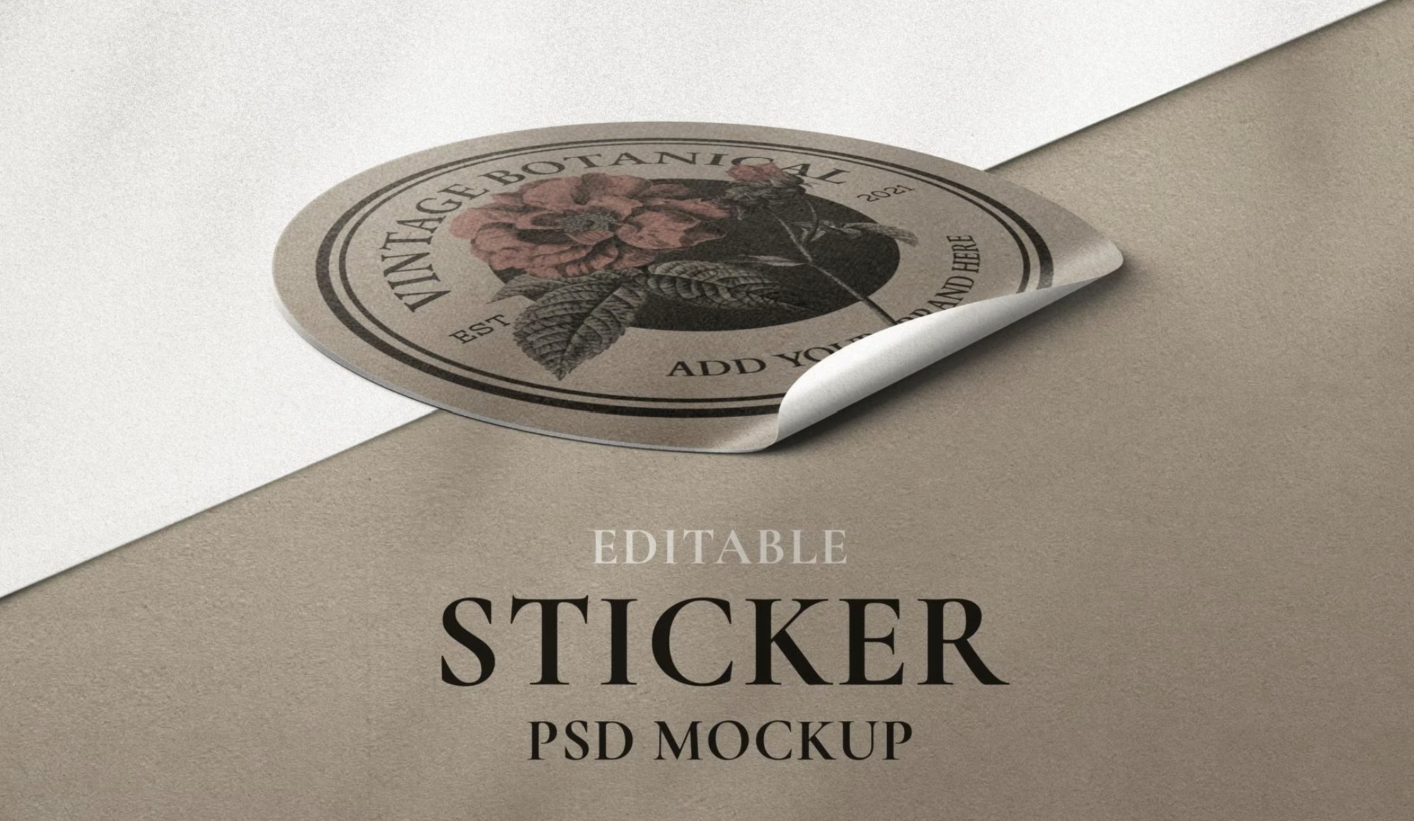 20 Free Sticker Mockup Templates