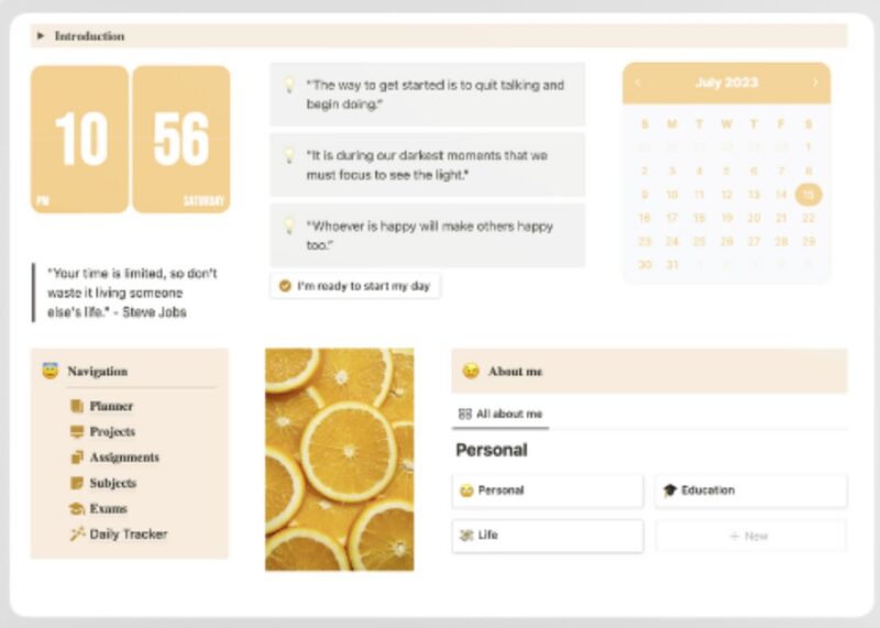 16 Aesthetic & Free Notion Templates for Students - Inspiration ...