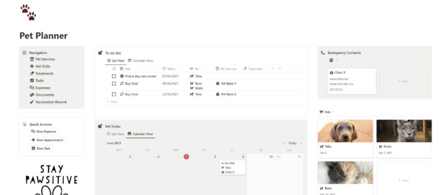 Top 10 Notion Templates for Pet Owners - Inspiration & Productivity for ...