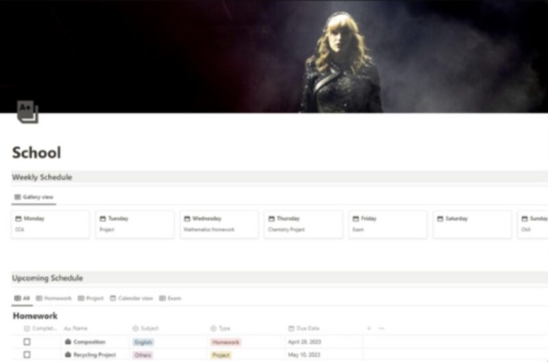 16 Aesthetic & Free Notion Templates for Students - Inspiration ...