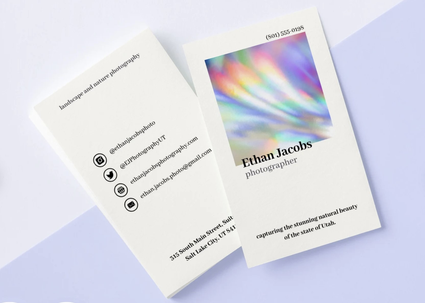 10 Beautiful Business Cards with Holographic Effects - Inspiration ...