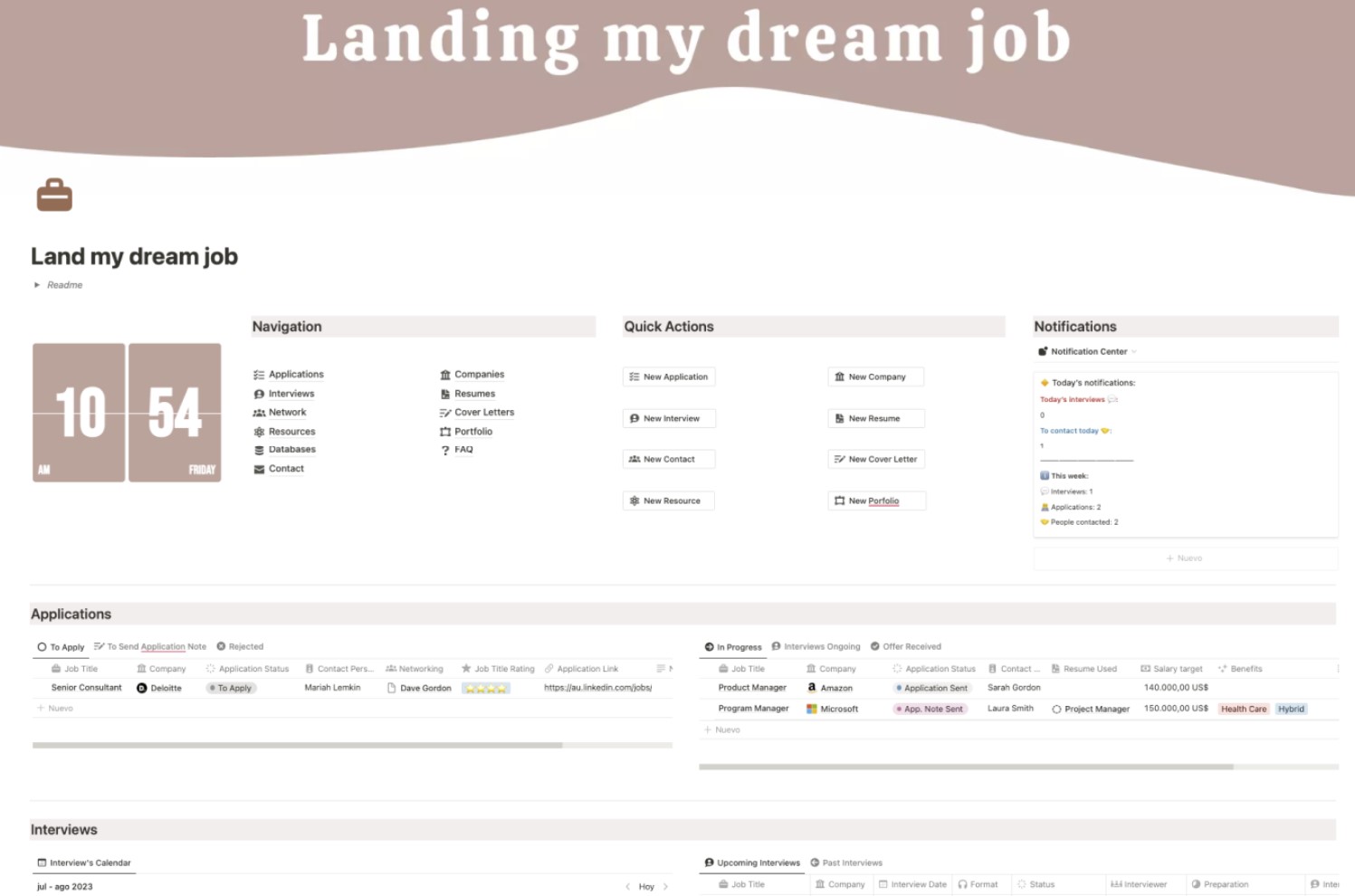 10 Notion Job Search & Application Templates - Inspiration ...