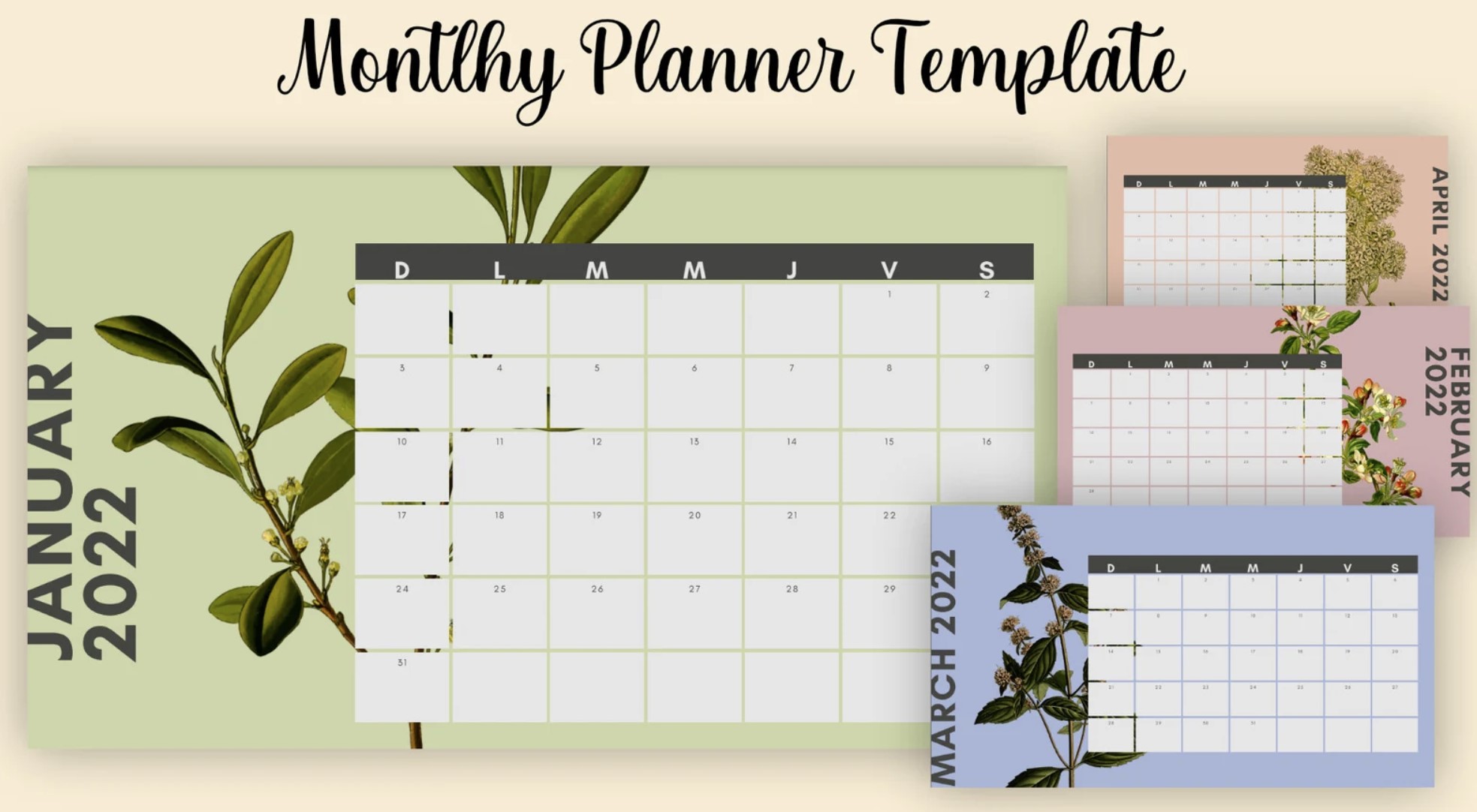 15 best & Free Monthly Planners to Get You Organized - Inspiration ...