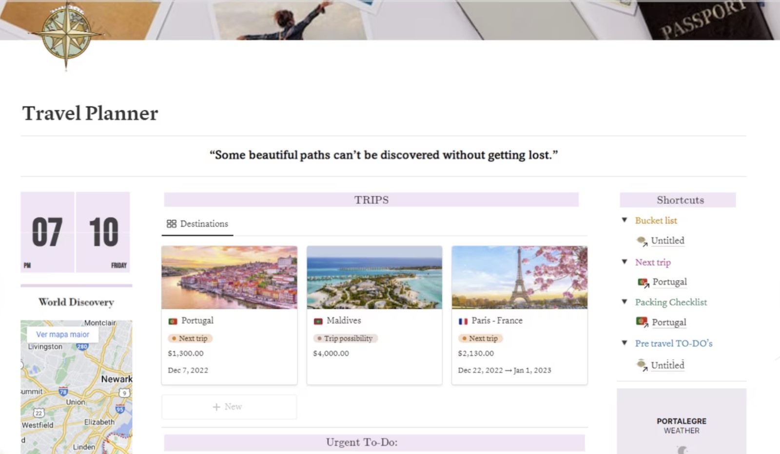 10+ Best Notion Travel Planners