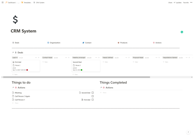 10 Free & Best Notion Sales Templates - Inspiration & Productivity for ...