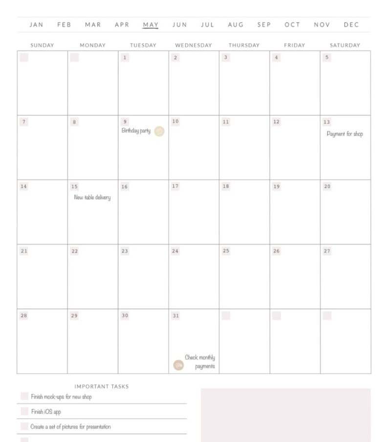 15 best & Free Monthly Planners to Get You Organized - Inspiration ...