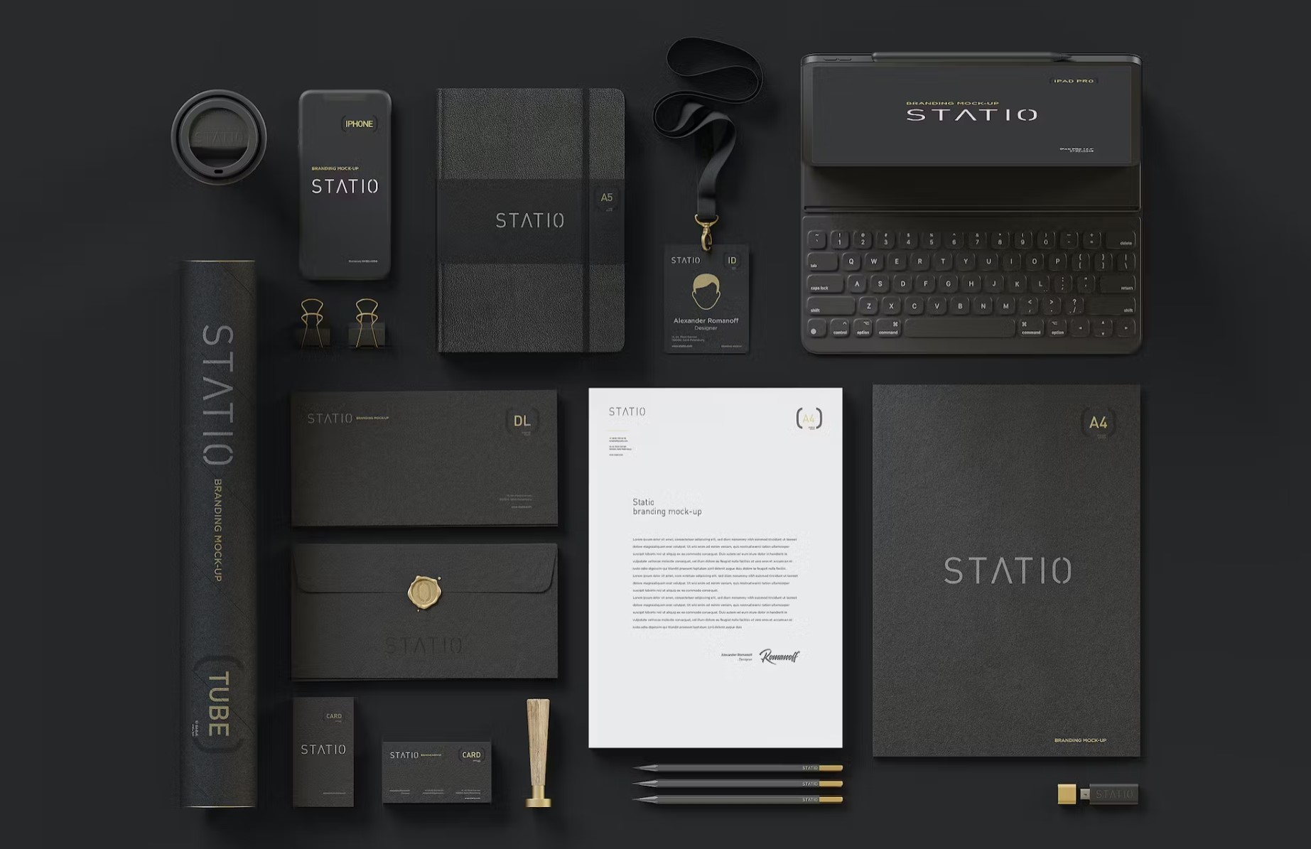 10+ Black Mockup for Business - Inspiration & Productivity for Everyone