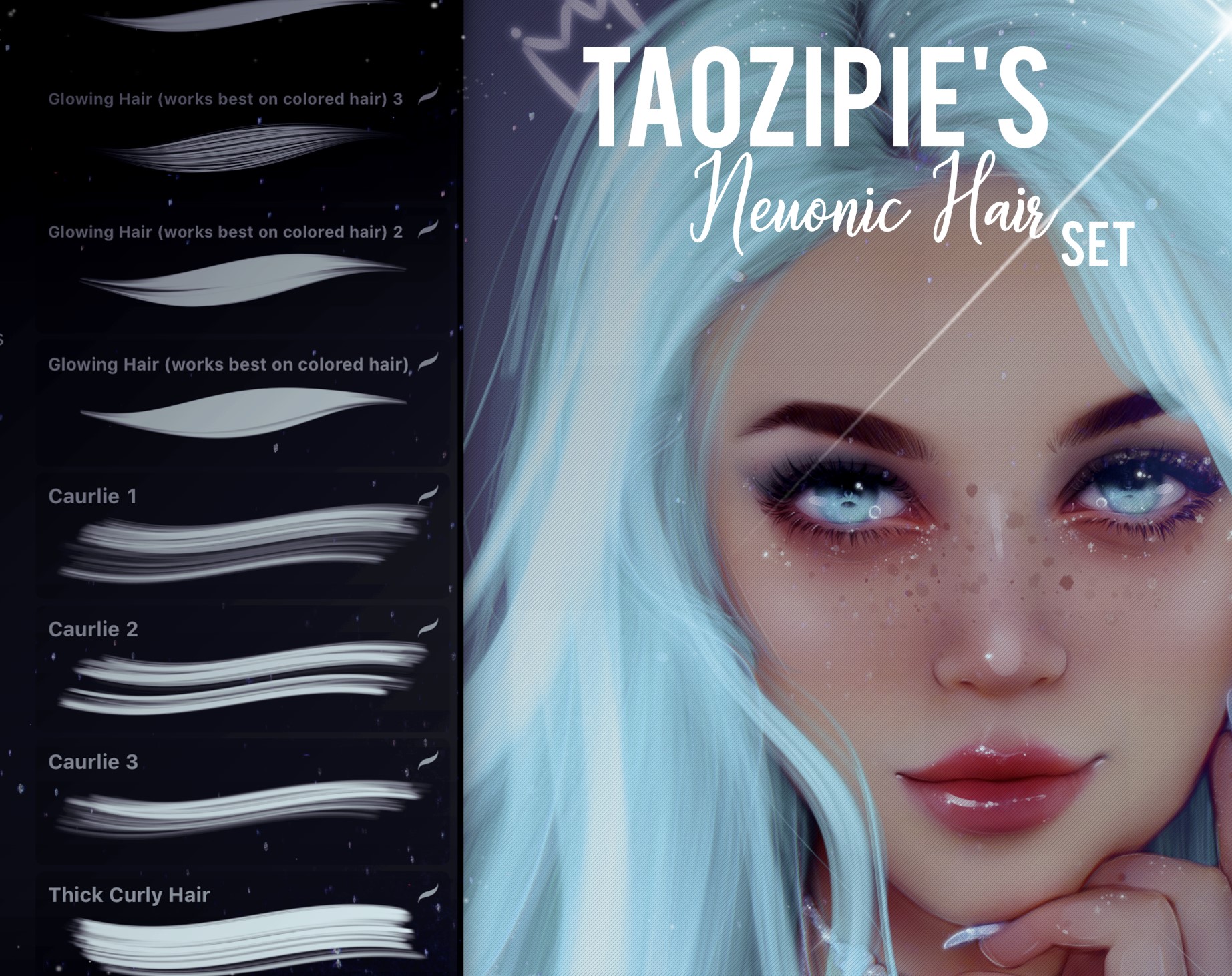 Free & Best 20+ Procreate Hair Brushes for Stunning Results ...