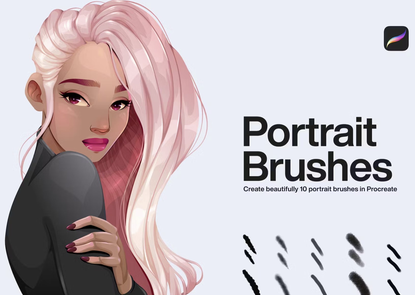 Free & Best 20+ Procreate Hair Brushes for Stunning Results ...