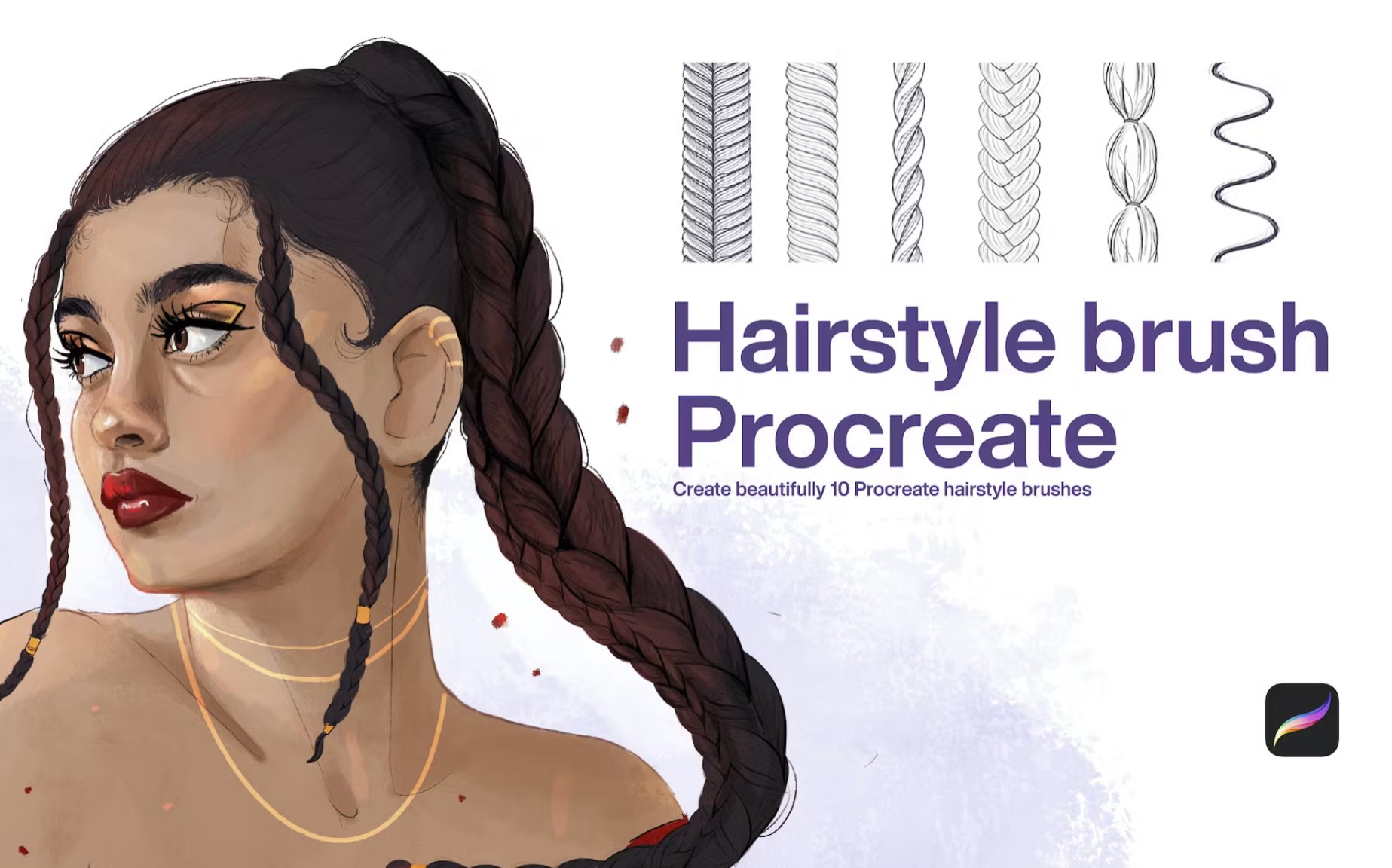 Free & Best 20+ Procreate Hair Brushes for Stunning Results ...