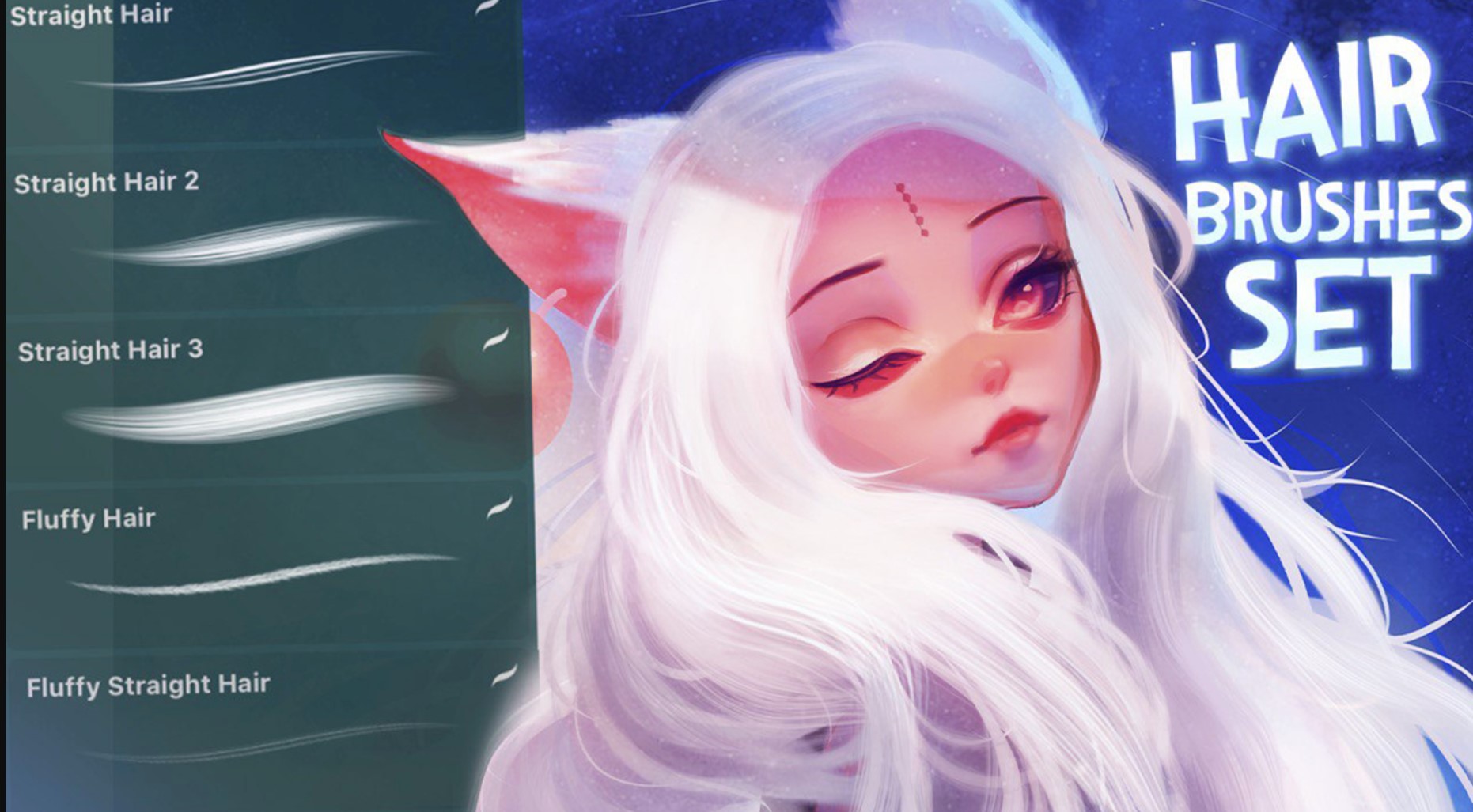 Free & Best 20+ Procreate Hair Brushes for Stunning Results ...