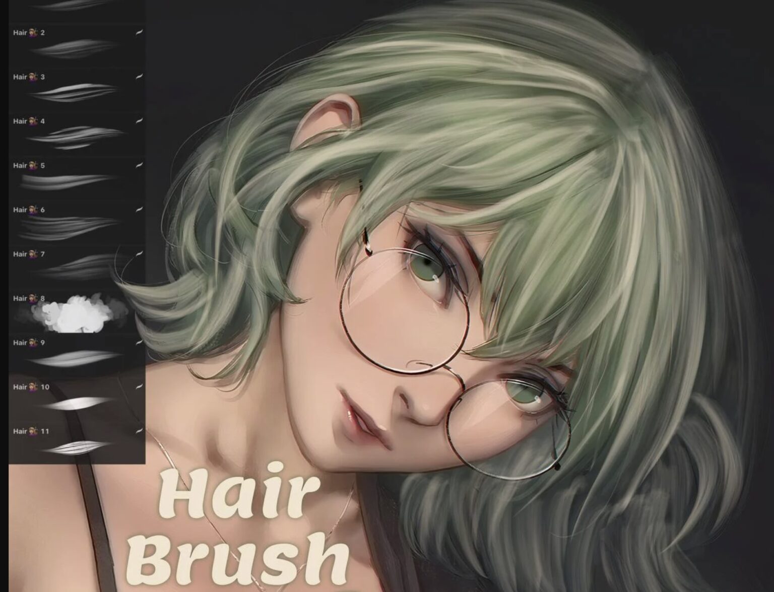Free & Best 20+ Procreate Hair Brushes for Stunning Results ...