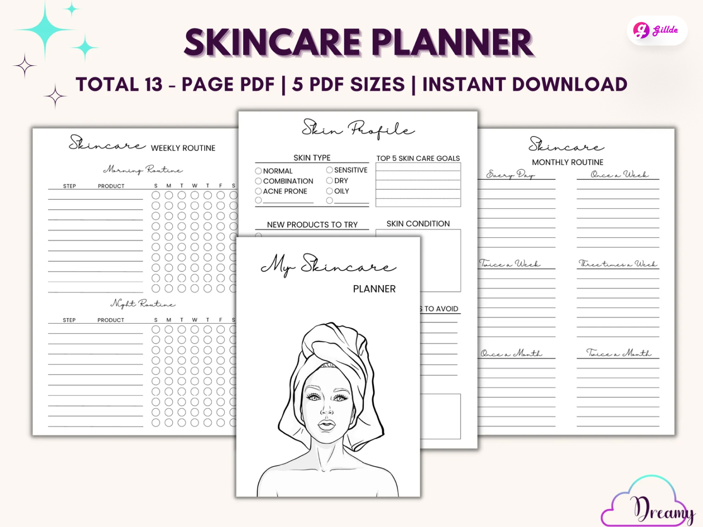 10 Aesthetic Skincare Notion Templates & Printable