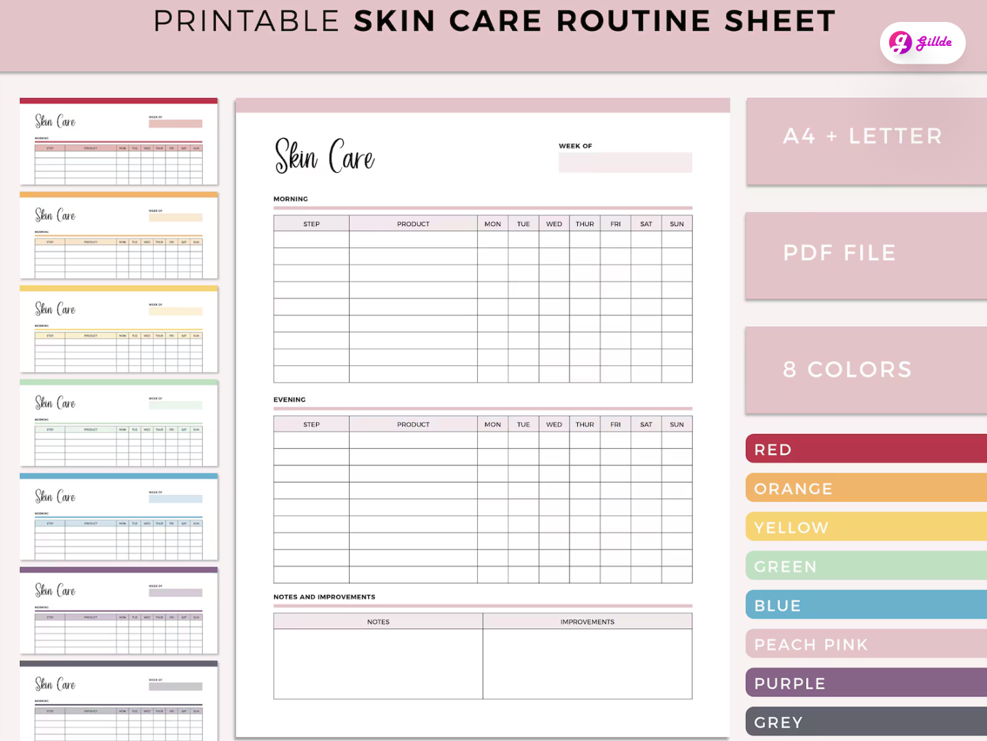 10 Aesthetic Skincare Notion Templates & Printable